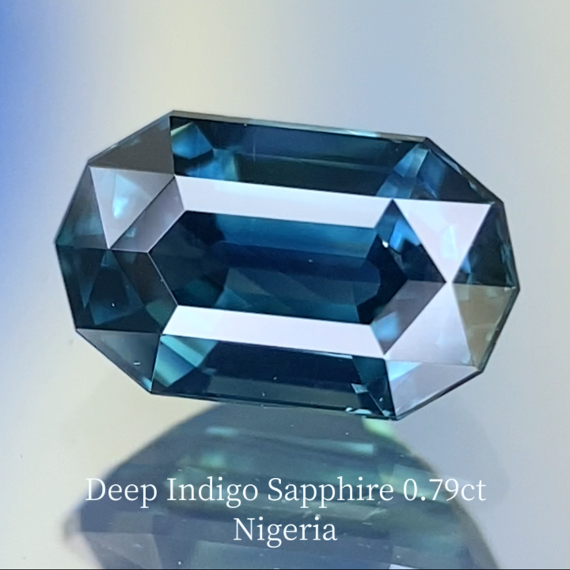 Deep Indigo Blue Sapphire 0.798ct / Nigeria – IRMO.JP